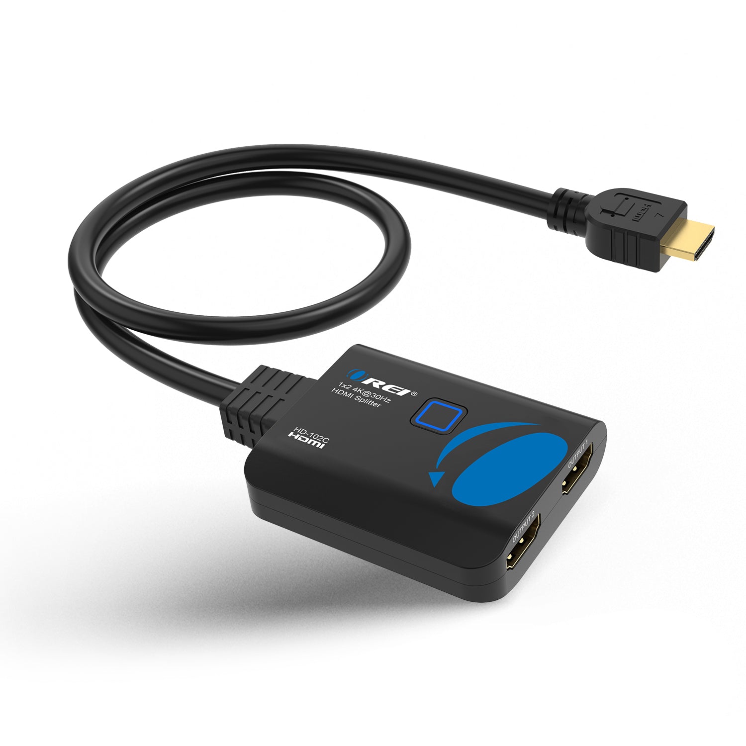 OREI HDMI Splitter 1 input 2 output 4K@30Hz with HDMI Male Connector