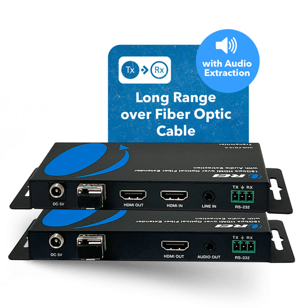 4K HDMI Over Optical Fiber Extender With Audio Extraction And Bi-Direc