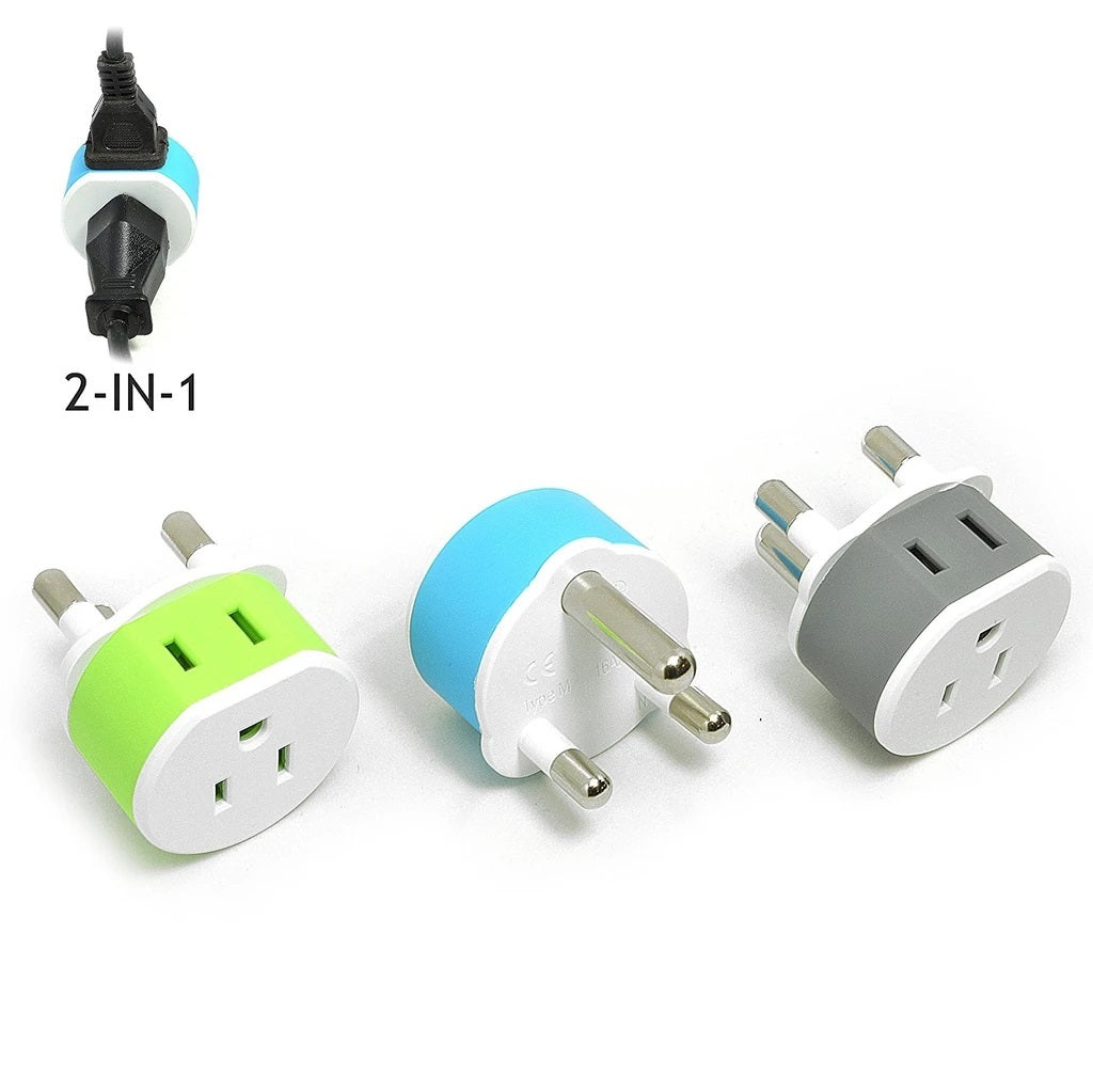 OREI South Africa, Botswana, Namibia Travel Plug Adapter - 2 USA Input