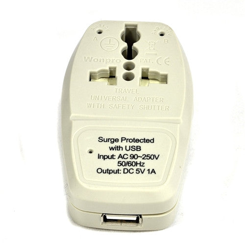 Type L Plug Adapter | OREI 3-in-1 Universal Plug | Italy